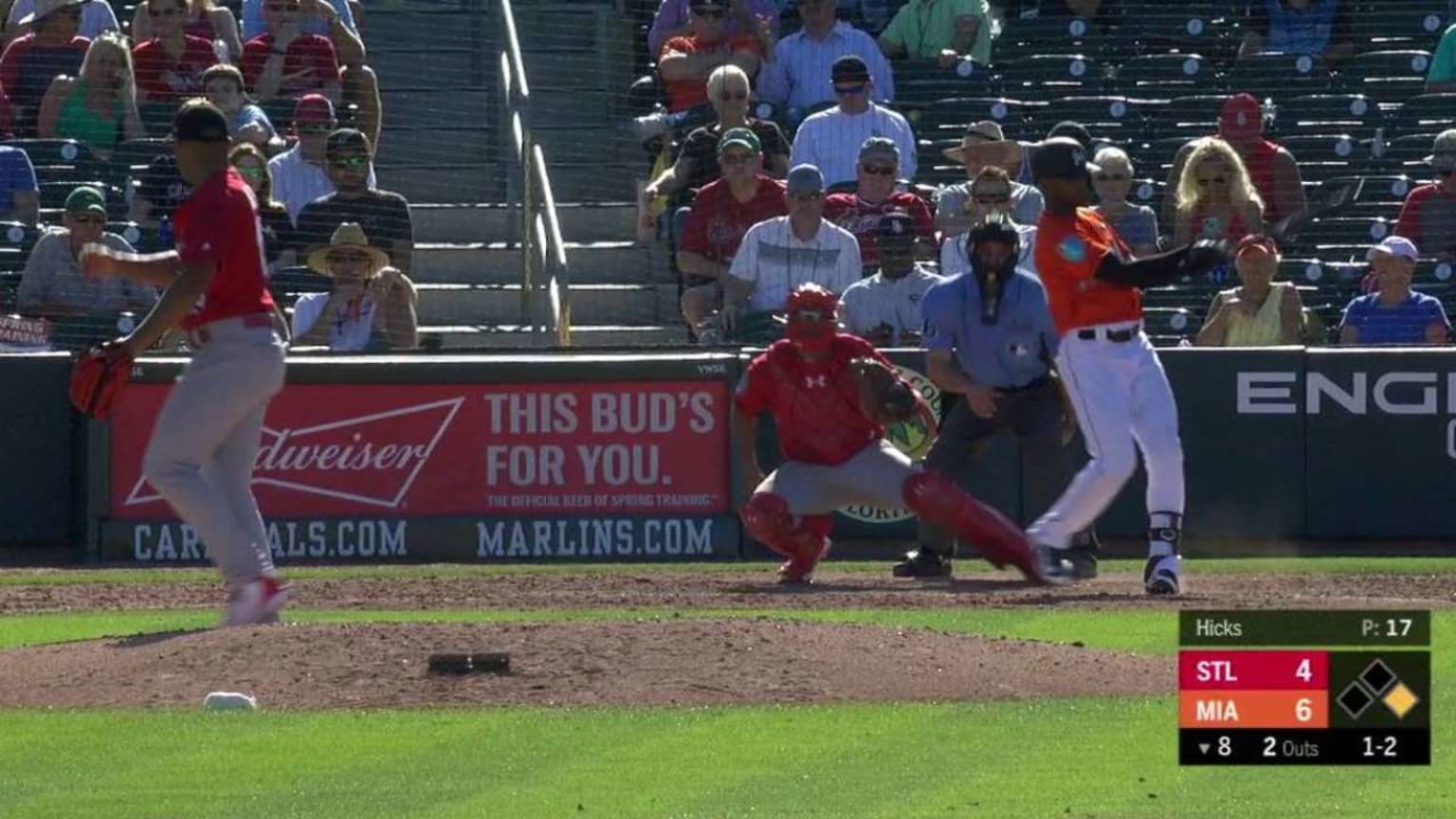 Hicks fans Galloway | 02/23/2018 | St. Louis Cardinals