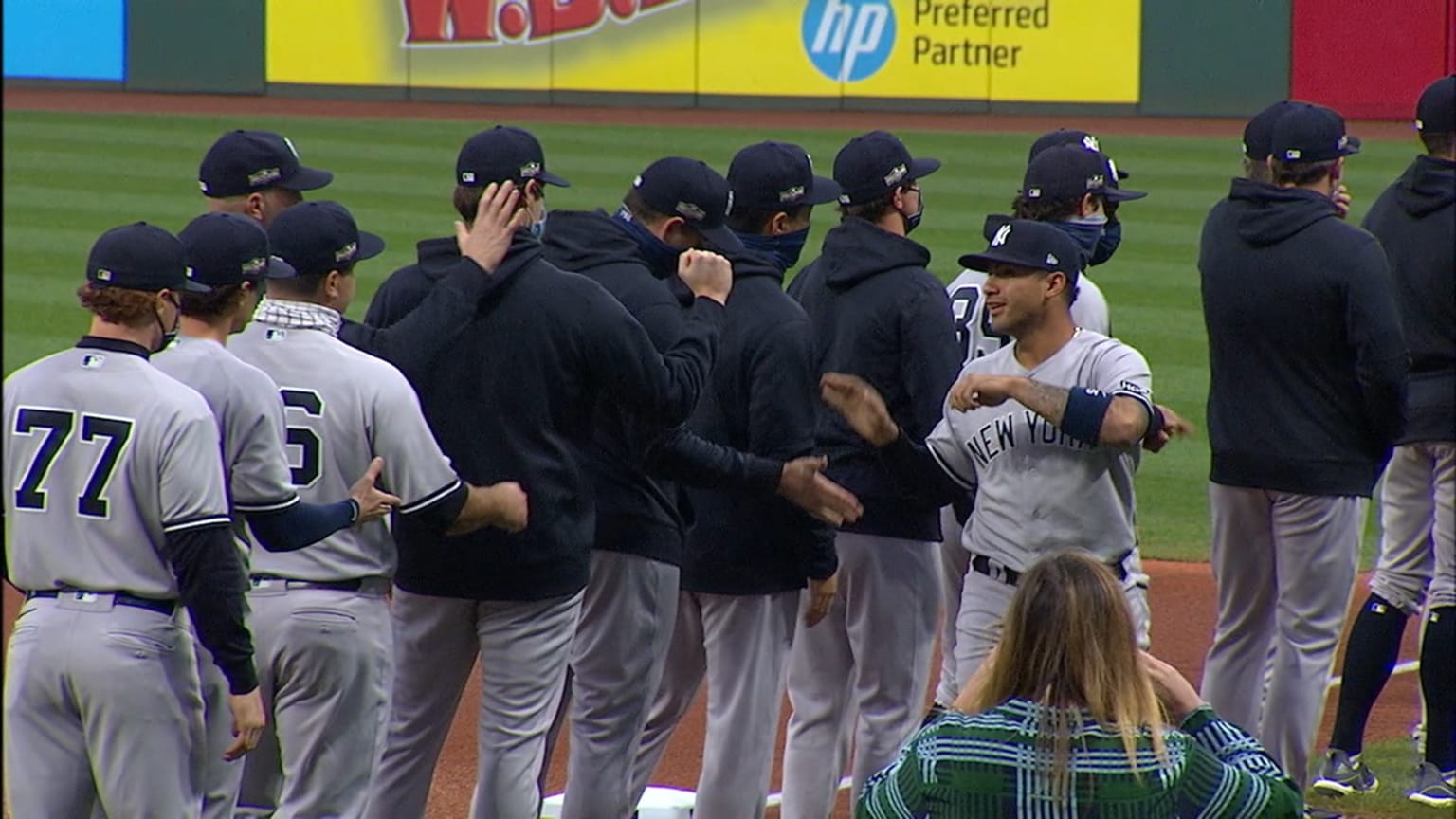 The Yankees take the field for Game 1 against Indians | 09/29/2020 ...