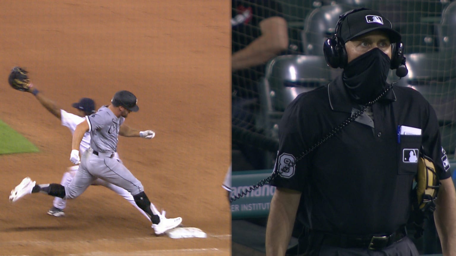 Dawel Lugo nabs Adam Engel at first after review | 08/10/2020 | Miami ...