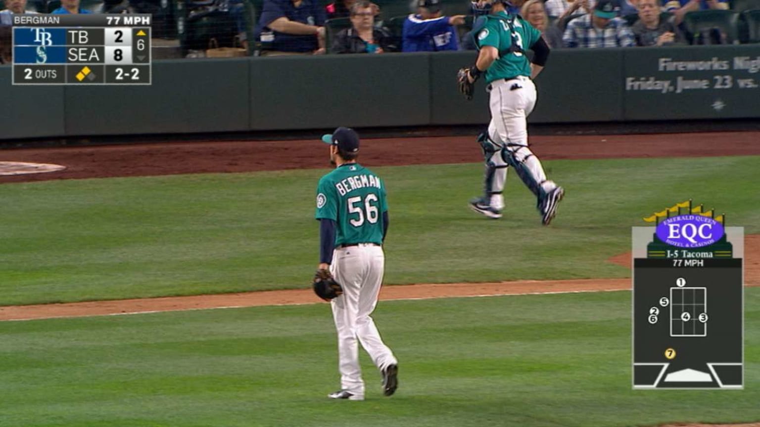 TB@SEA: Bergman strikes out six across six innings | 06/02/2017 | Athletics