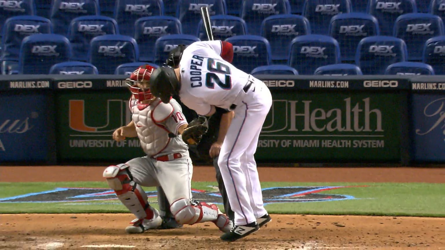 Garret Cooper hit by pitch after call stands in 7th | 09/11/2020 ...
