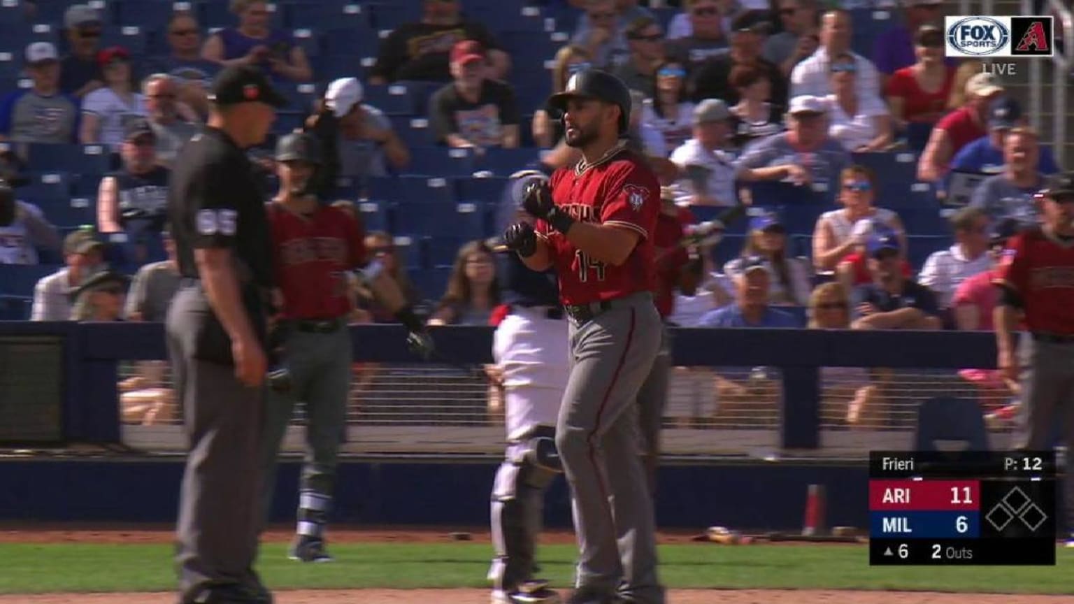 ARI@MIL: Fuentes crushes a three-run home run | 03/08/2018 | Arizona ...