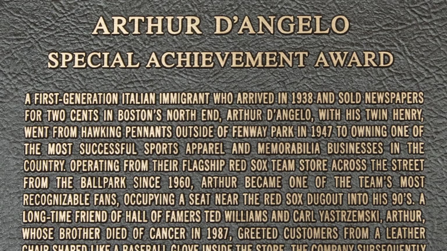 Arthur D'Angelo Red Sox Hall of Fame | 04/01/2020 | MLB.com
