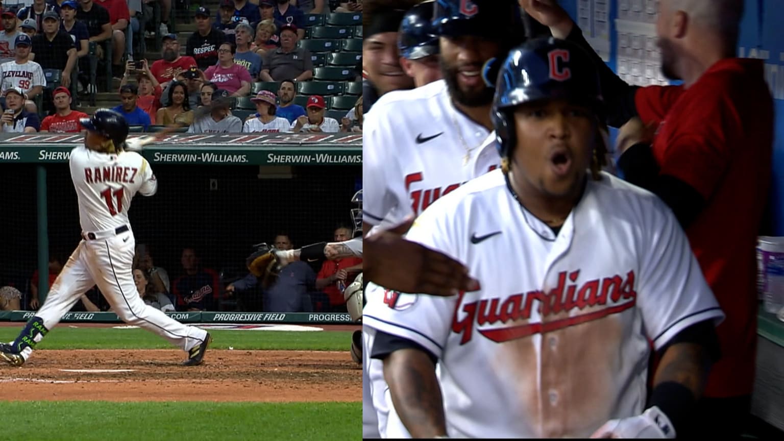 José Ramírez clobbers a three-run home run to right | 05/20/2022 ...