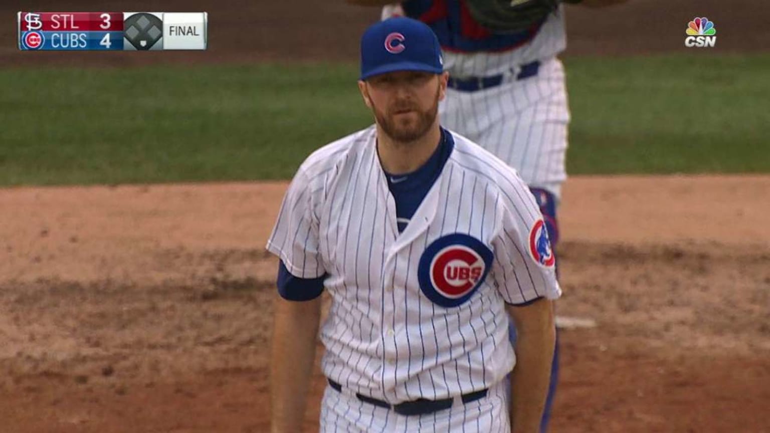 STL@CHC: Davis induces deep flyout for save | 09/17/2017 | Chicago Cubs