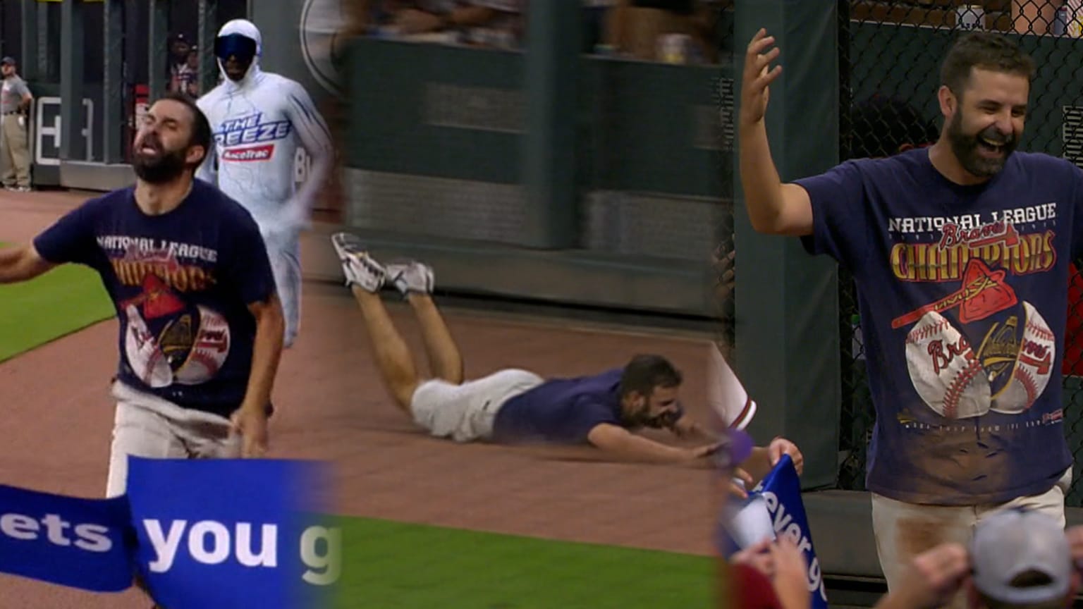 The Freeze wins the race after a fan trips | 08/23/2021 | Atlanta Braves