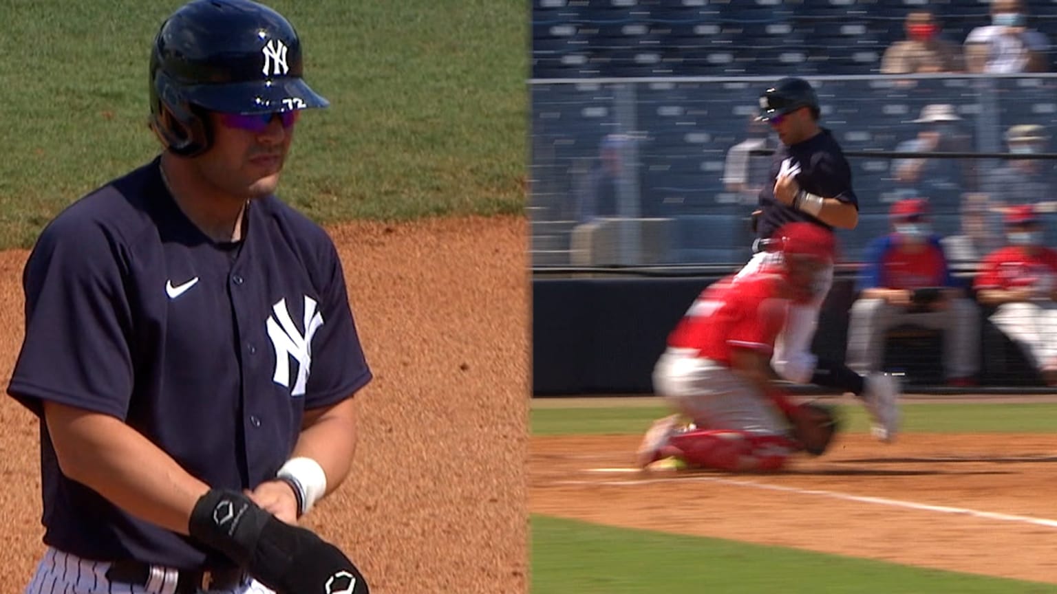 Austin Wells steals second and scores a run | 03/15/2021 | MLB.com