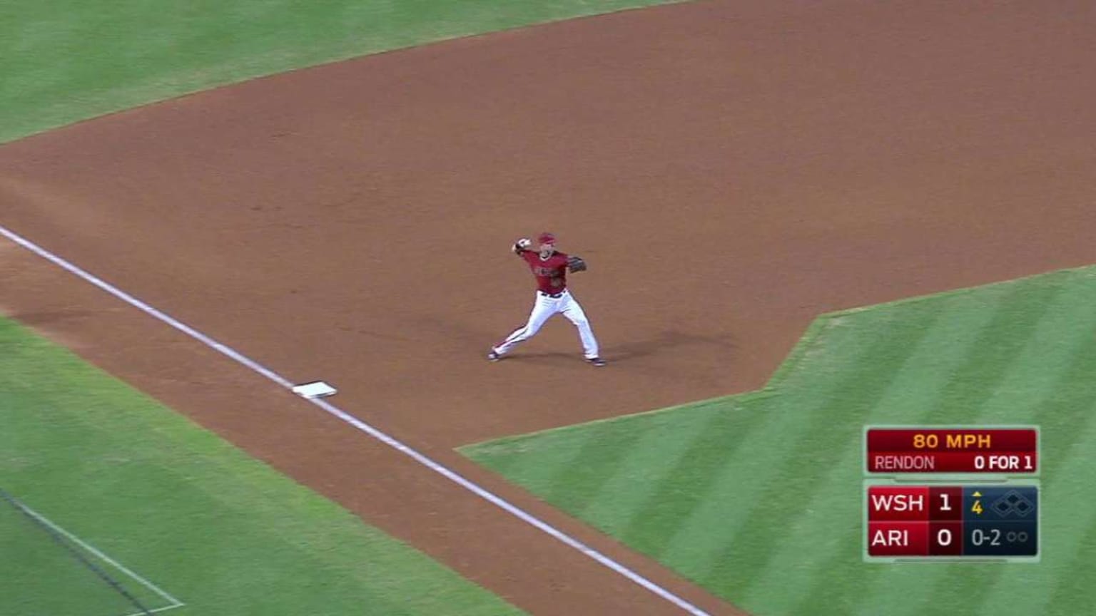 WSH@ARI: Lamb scoops a grounder toward third base | 08/03/2016 ...
