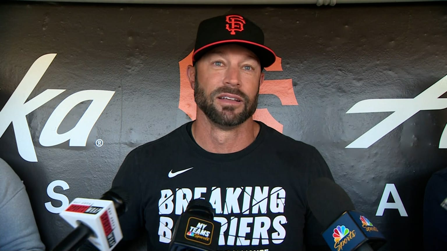 Gabe Kapler talks about Kris Bryant's versatility | 07/31/2021 | San ...