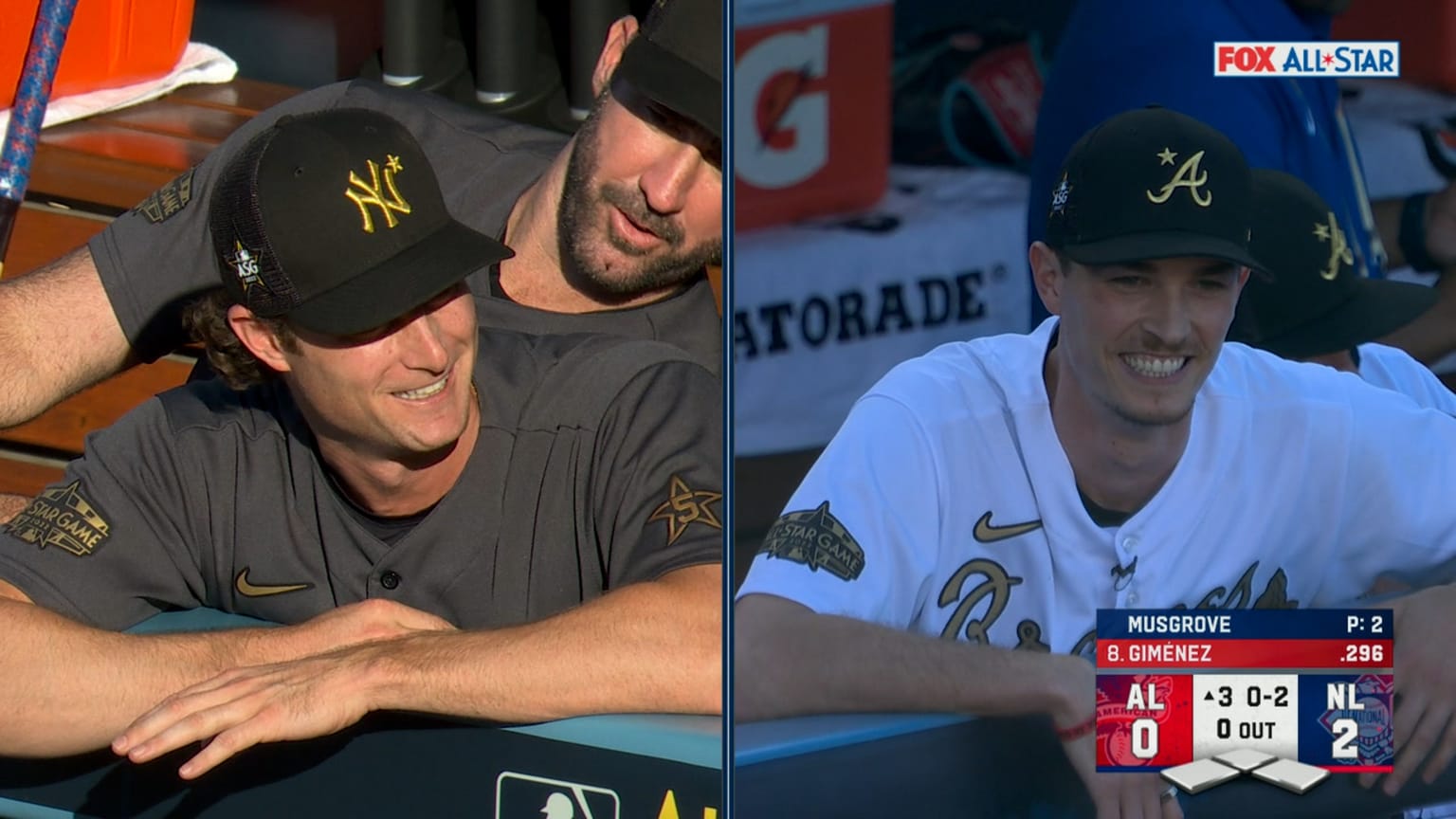 Cole, Fried mic'd up at the ASG | 07/19/2022 | New York Yankees