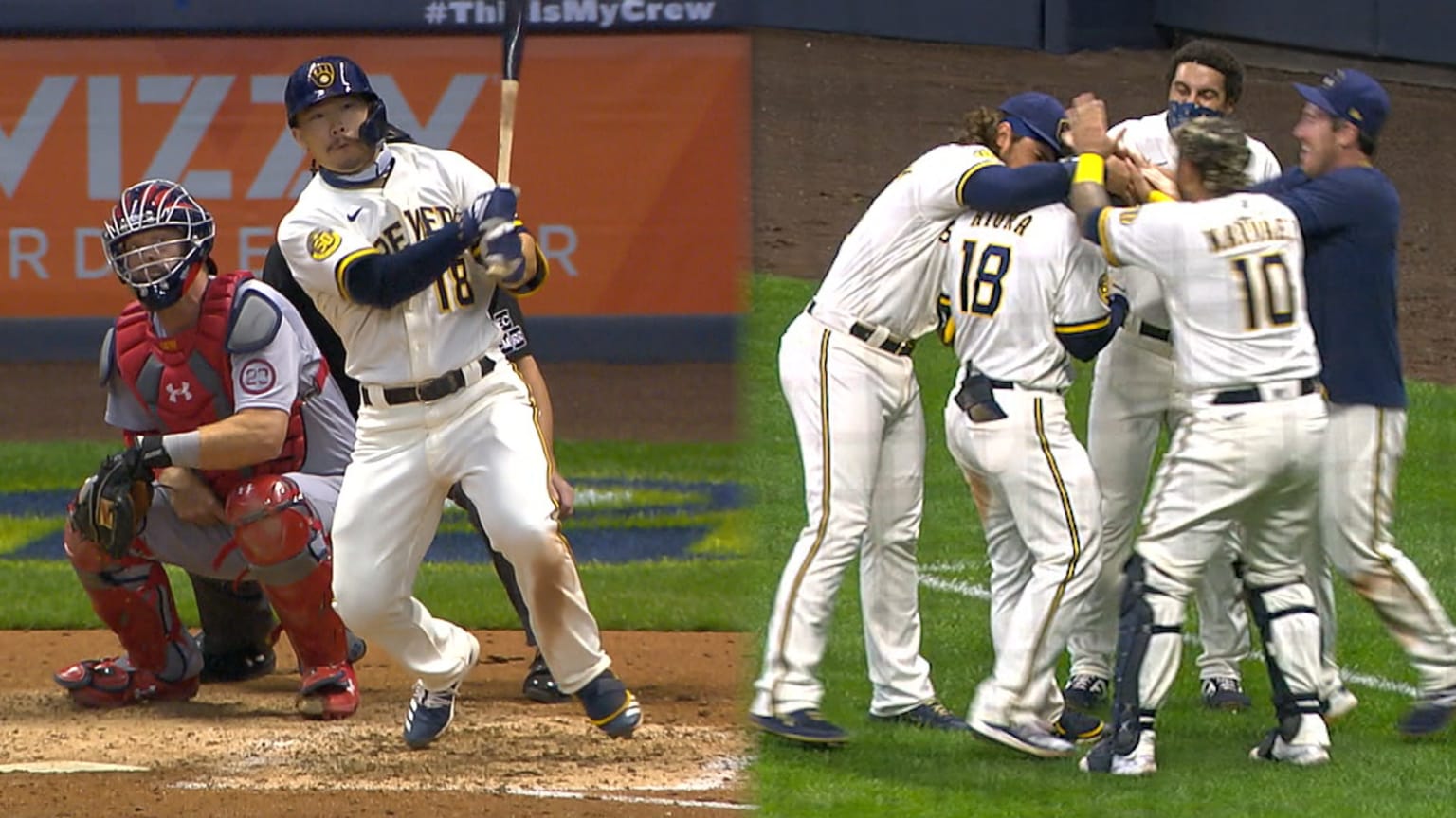 Keston Hiura's walk-off sac fly | 09/14/2020 | Milwaukee Brewers
