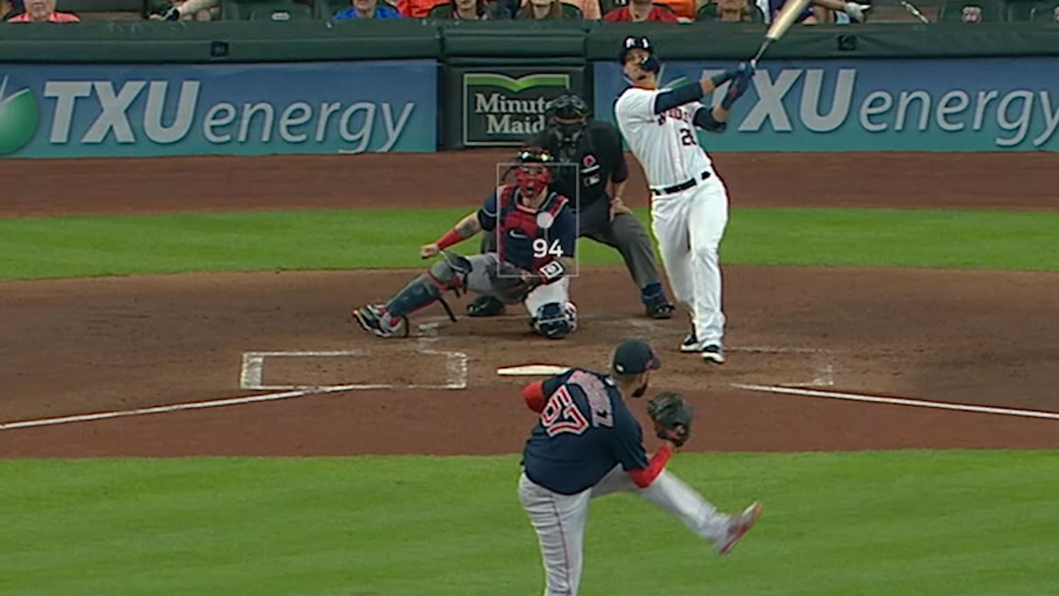 Taylor Jones hits a sacrifice fly to right field | 05/31/2021 | Houston ...