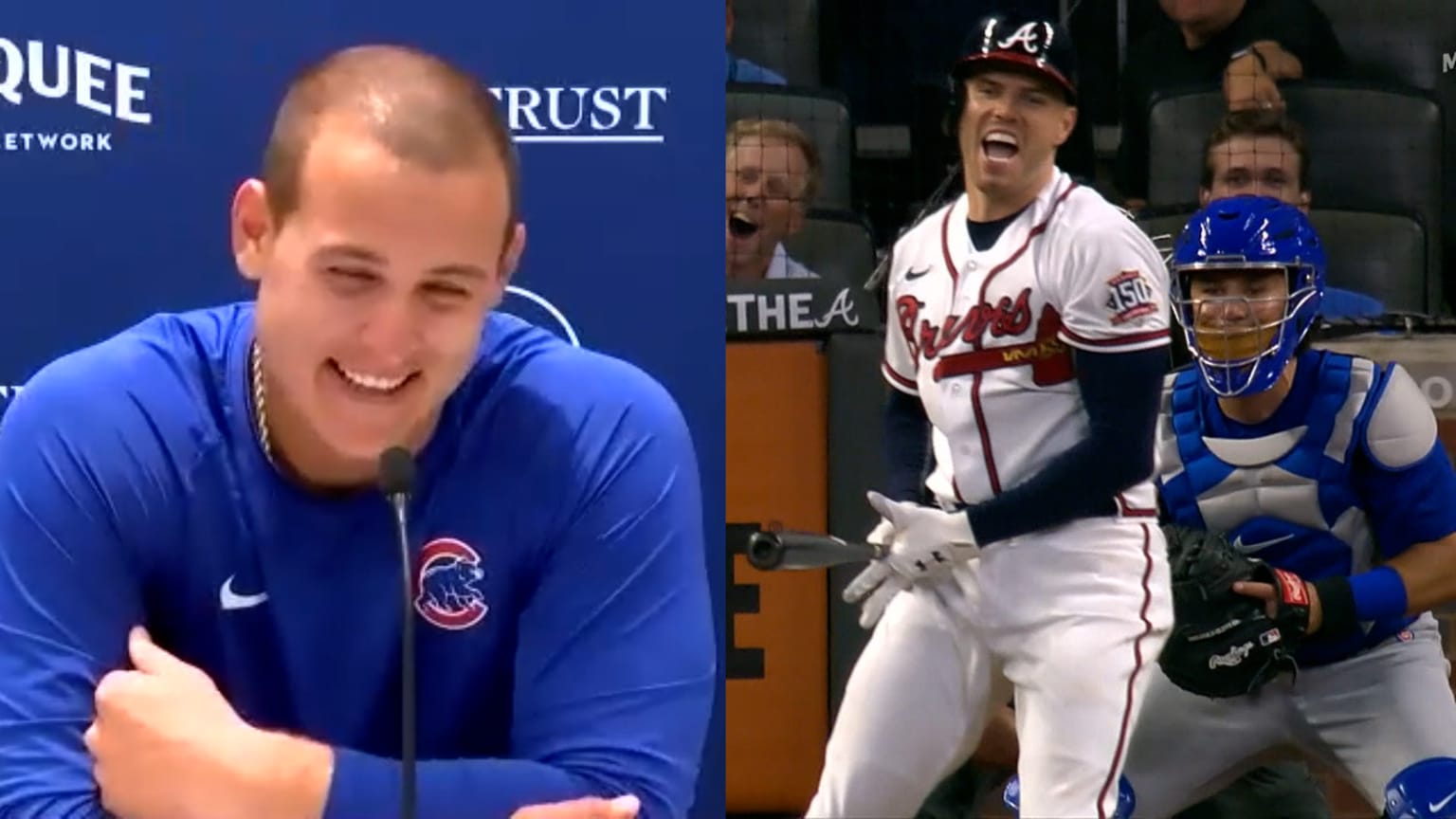 Anthony Rizzo discusses striking out Freddie Freeman | 04/28/2021 ...