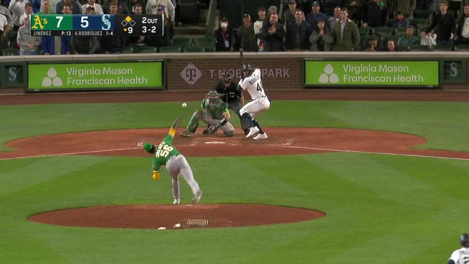 Julio Rodriguez strikes out swinging. | 05/24/2022 | Oakland Athletics