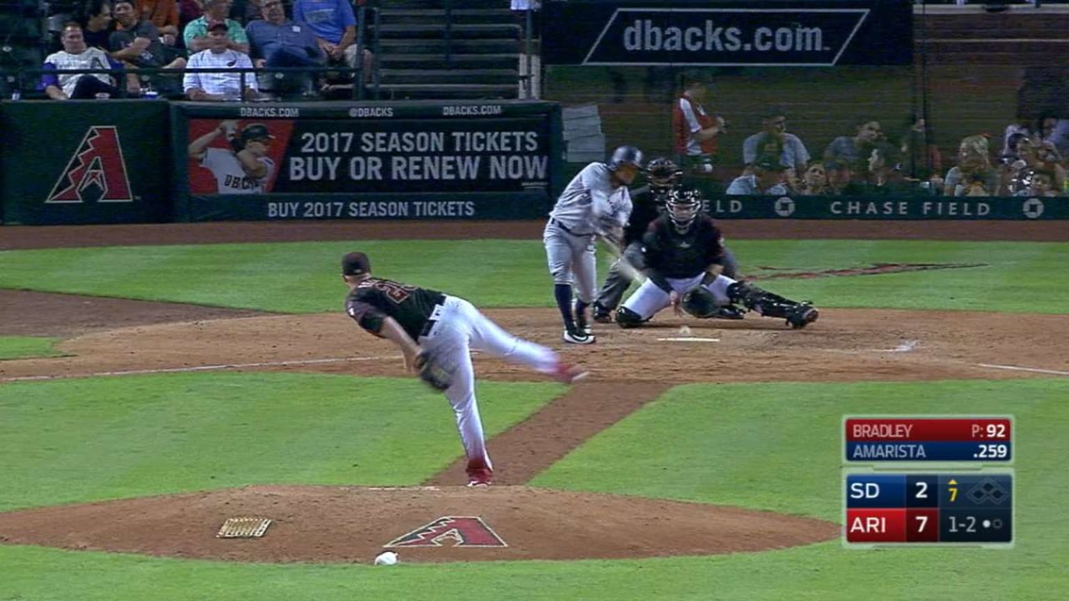 SD@ARI: Bradley notches 11 strikeouts in 11 seconds | 10/01/2016 | MLB.com