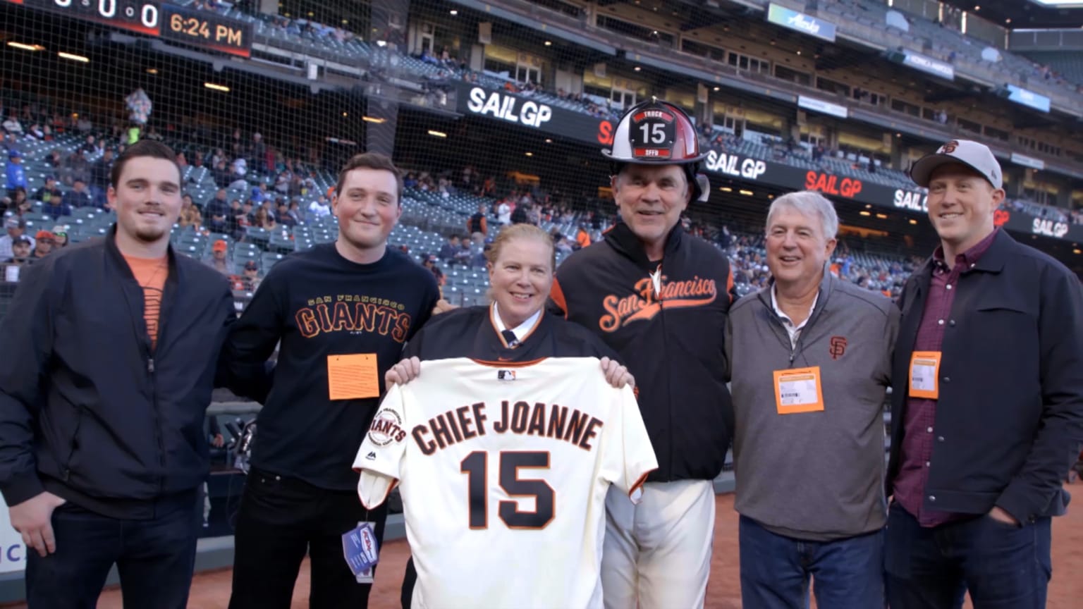SF Fire Chief Throws Out First Pitch | 05/06/2019 | MLB.com