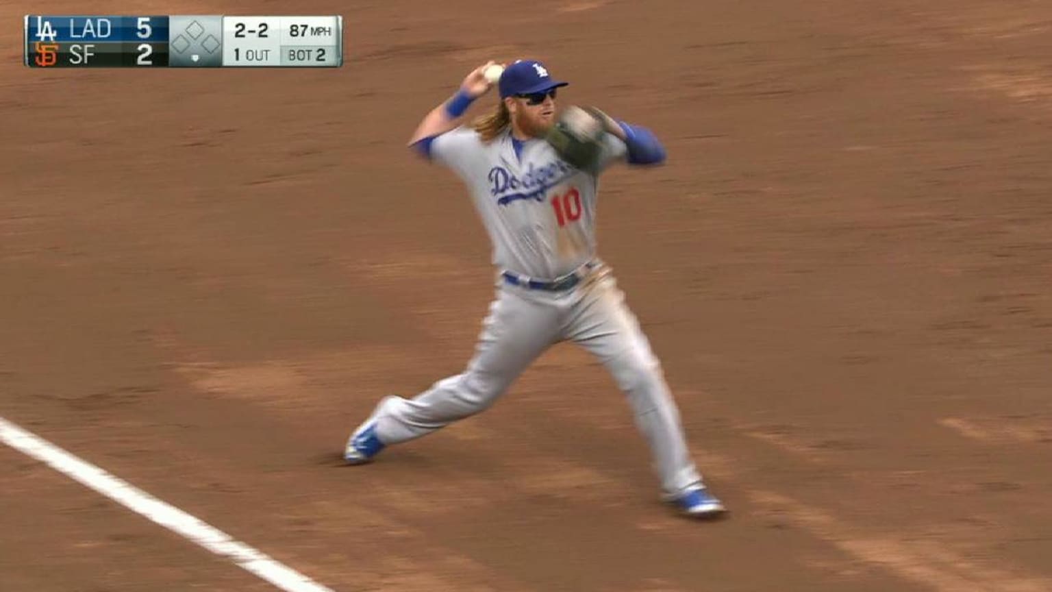 Angel Pagan grounds out, third baseman Justin Turner to first baseman ...