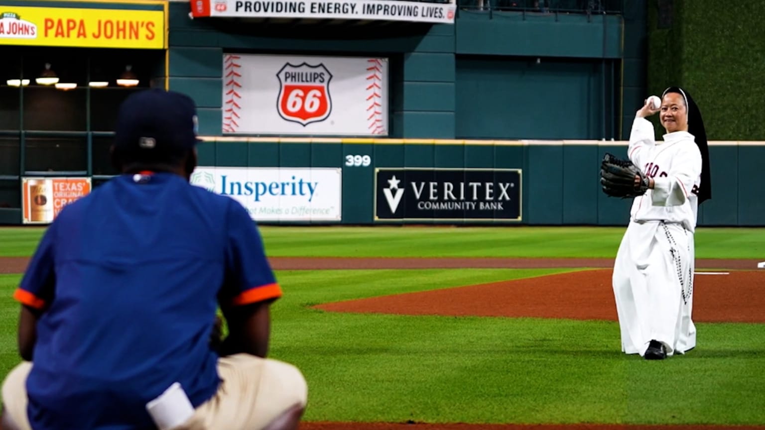 Sister Mary Catherine of Rally Nuns tosses 1st pitch | 10/22/2021 ...