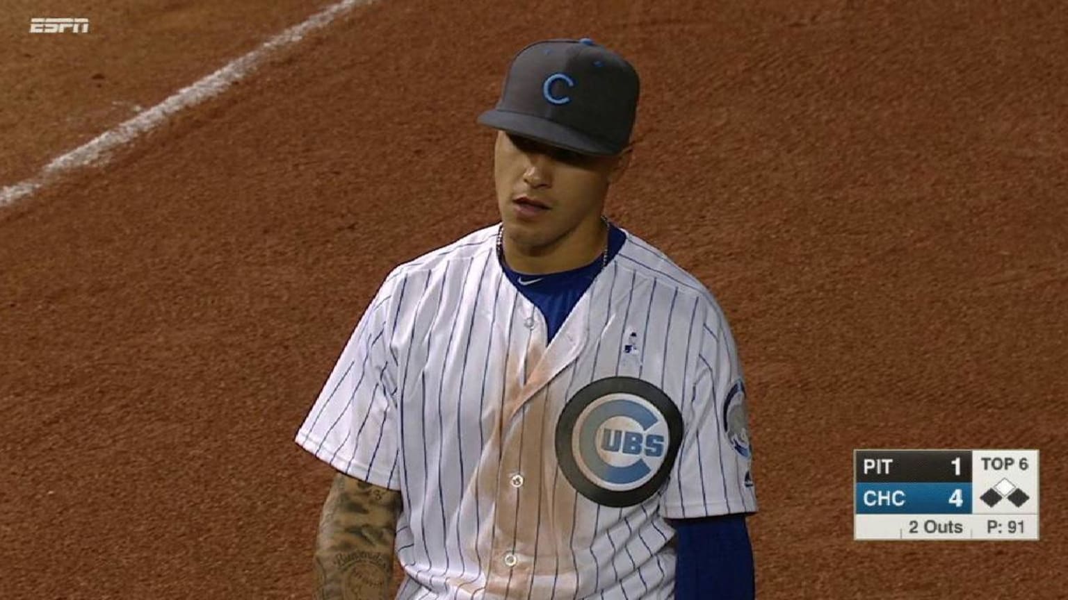 Jordy Mercer reaches on a fielding error by third baseman Javier Baez ...