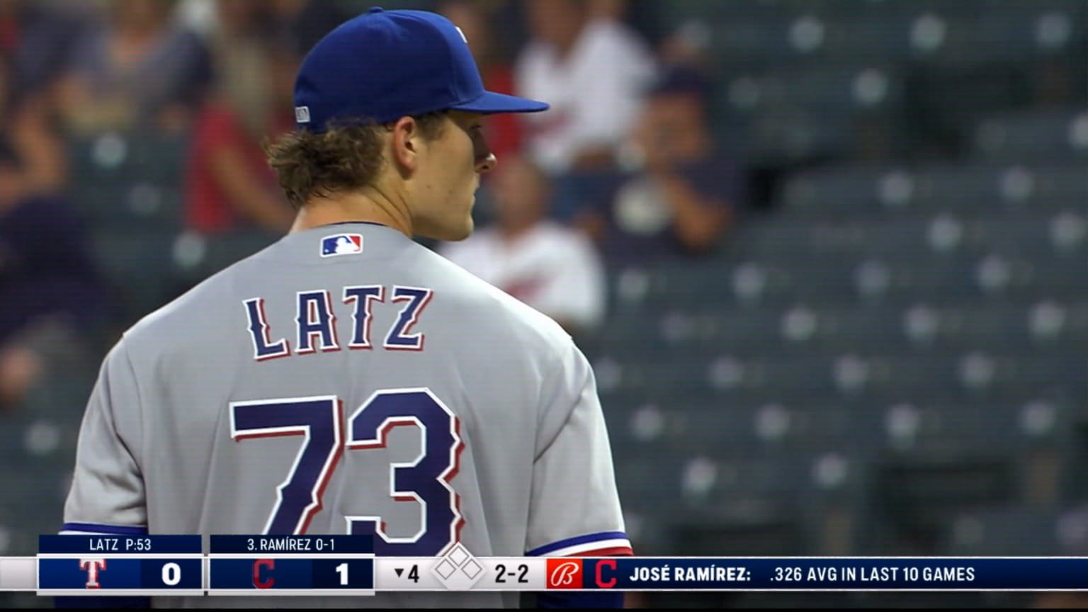 Jake Latz fans four in his MLB debut vs. Indians | 08/25/2021 | Texas ...