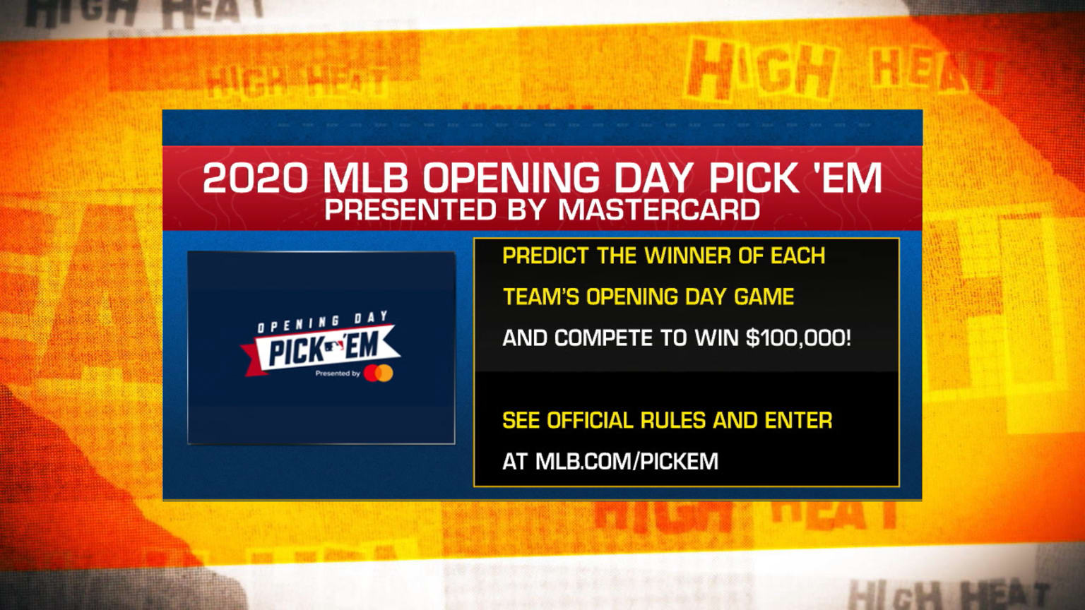 Enter the MLB Opening Day Pick 'Em contest | 07/14/2020 | MLB.com