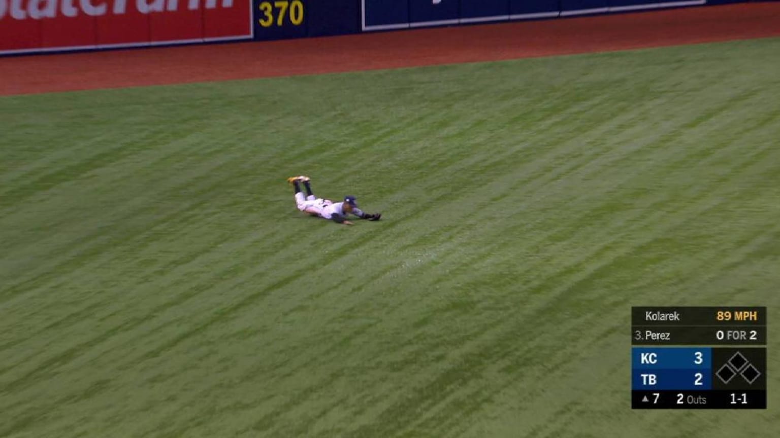 Smith's diving catch | 08/23/2018 | Tampa Bay Rays