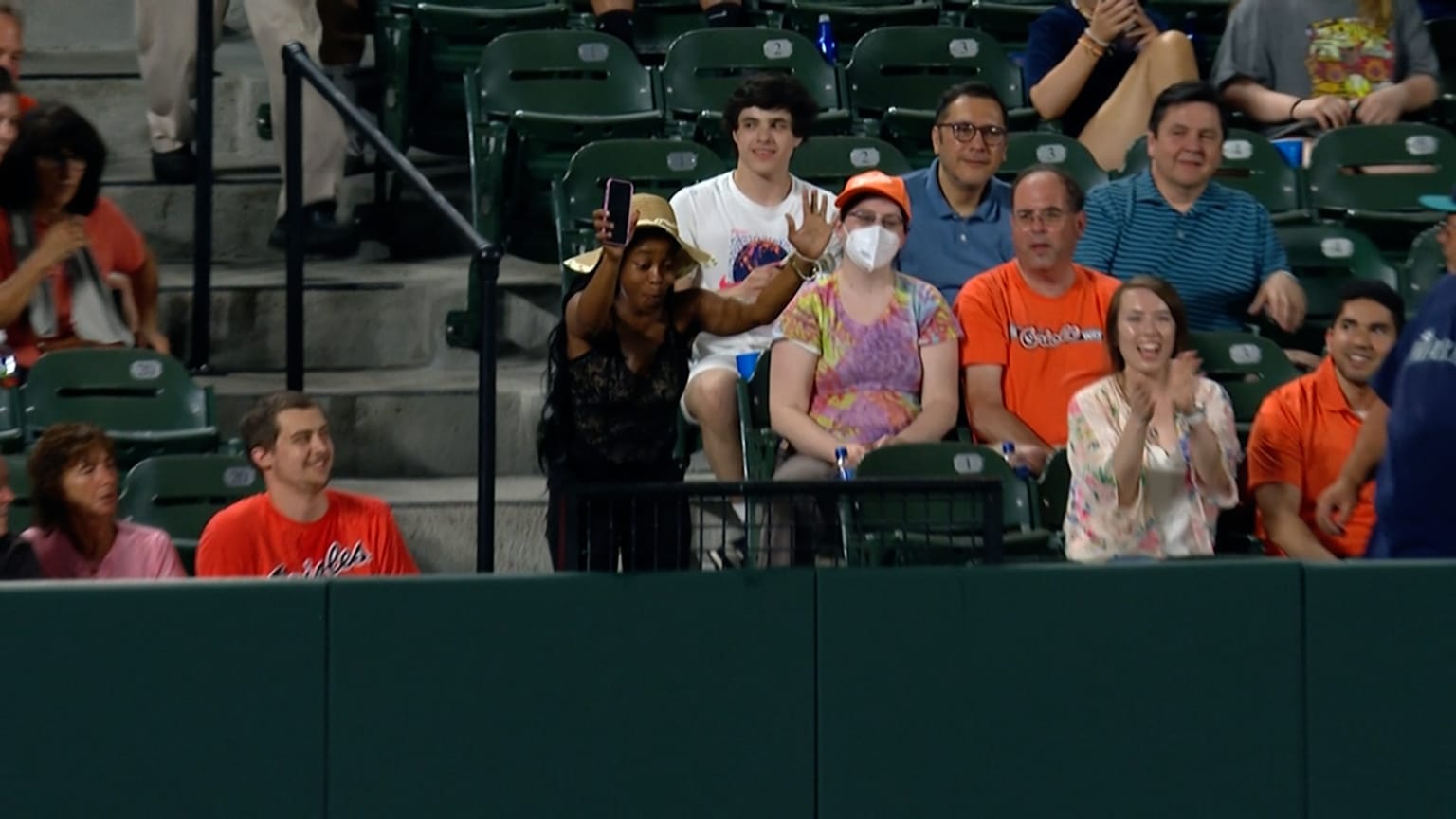 A fan drops her cell phone on the phone mid-game | 06/01/2022 | MLB.com