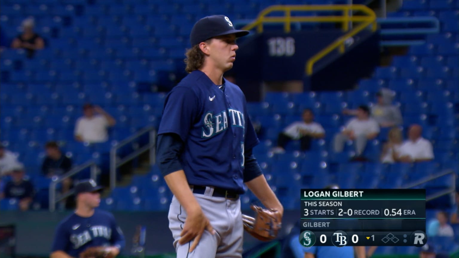 Logan Gilbert strikes out seven in 5 2/3 | 04/26/2022 | Seattle Mariners