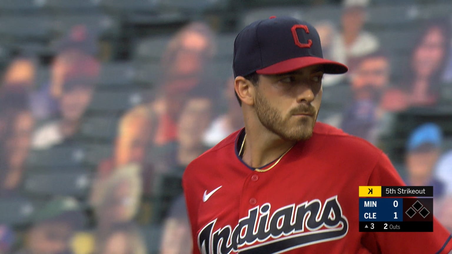 Aaron Civale strikes out Max Kepler | 08/24/2020 | Cleveland Guardians