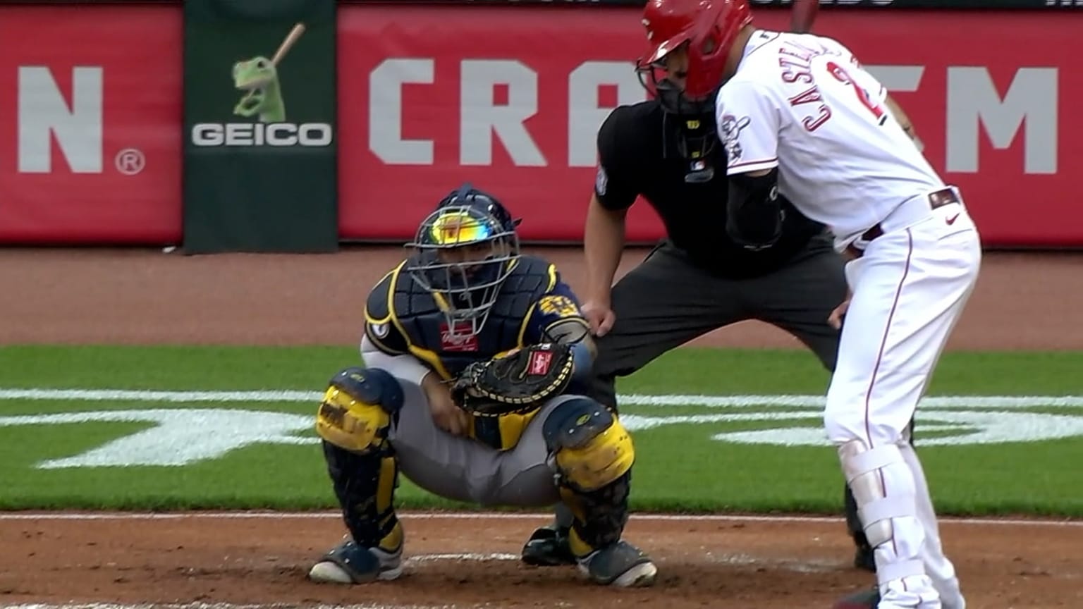 Adrian Houser gets Nick Castellanos looking | 05/21/2021 | Milwaukee ...