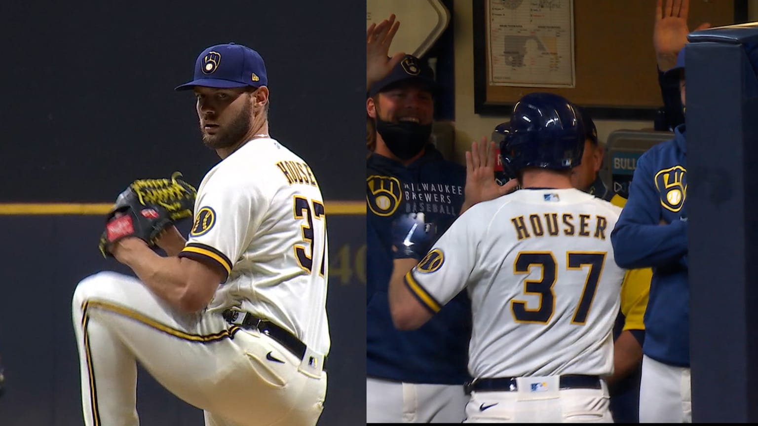 Adrian Houser homers in seven-strikeout outing | 04/27/2021 | Milwaukee ...