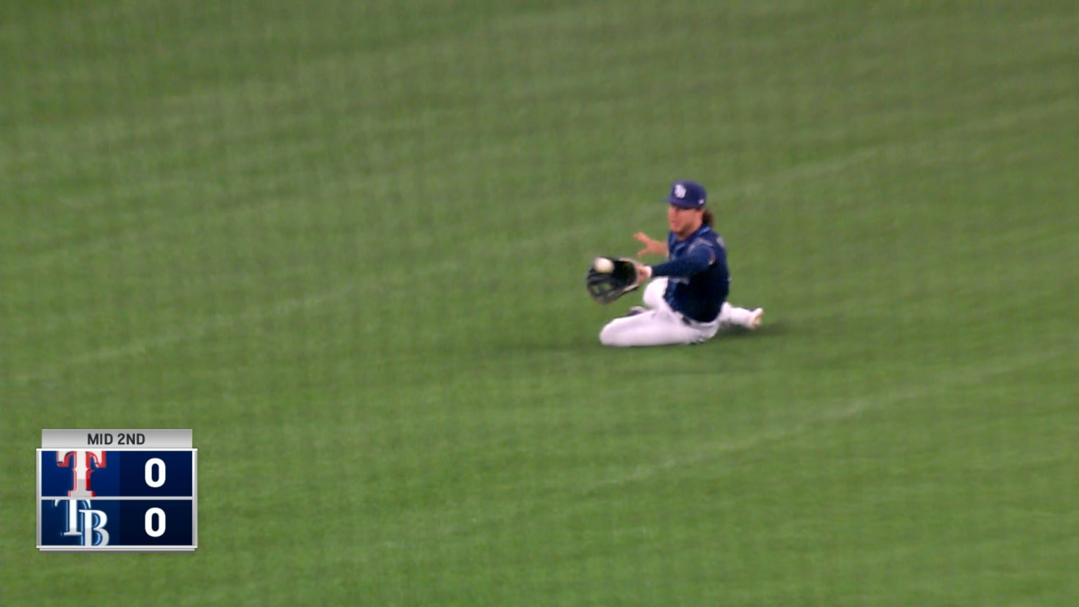 Brett Phillips makes a sliding catch to end top 2nd | 04/12/2021 ...