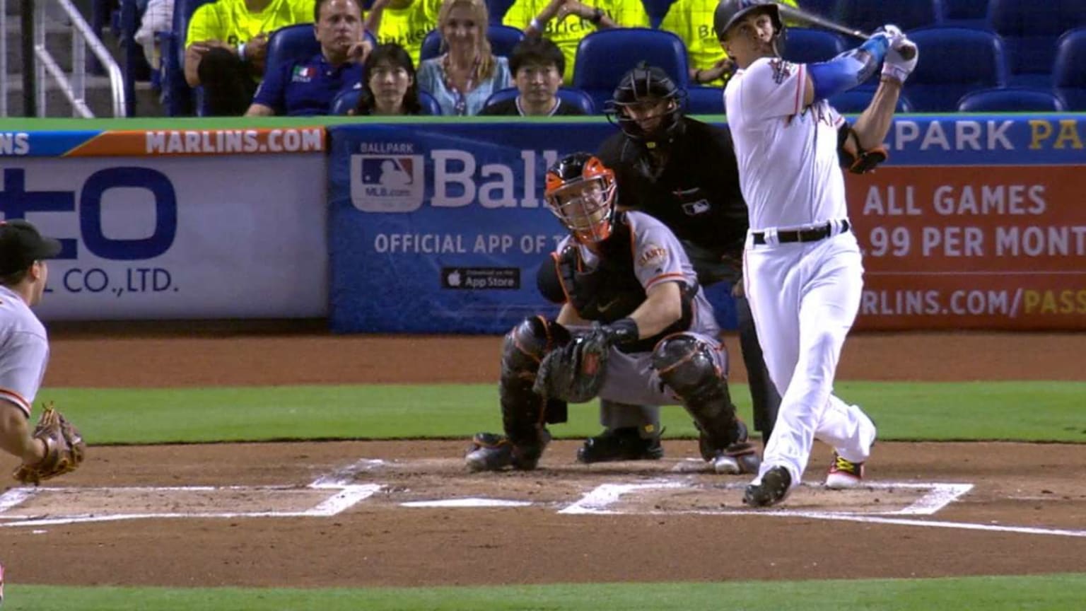 SF@MIA: Stanton rips 43rd homer for franchise record | 08/14/2017 | MLB.com