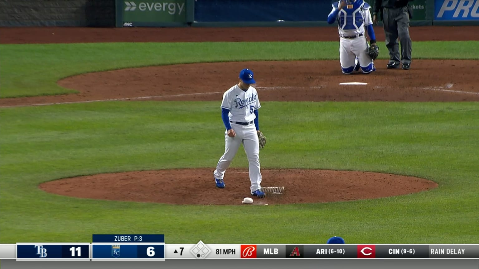 Tyler Zuber poncha a Mike Zunino | 20/04/2021 | Los Reales de Kansas City