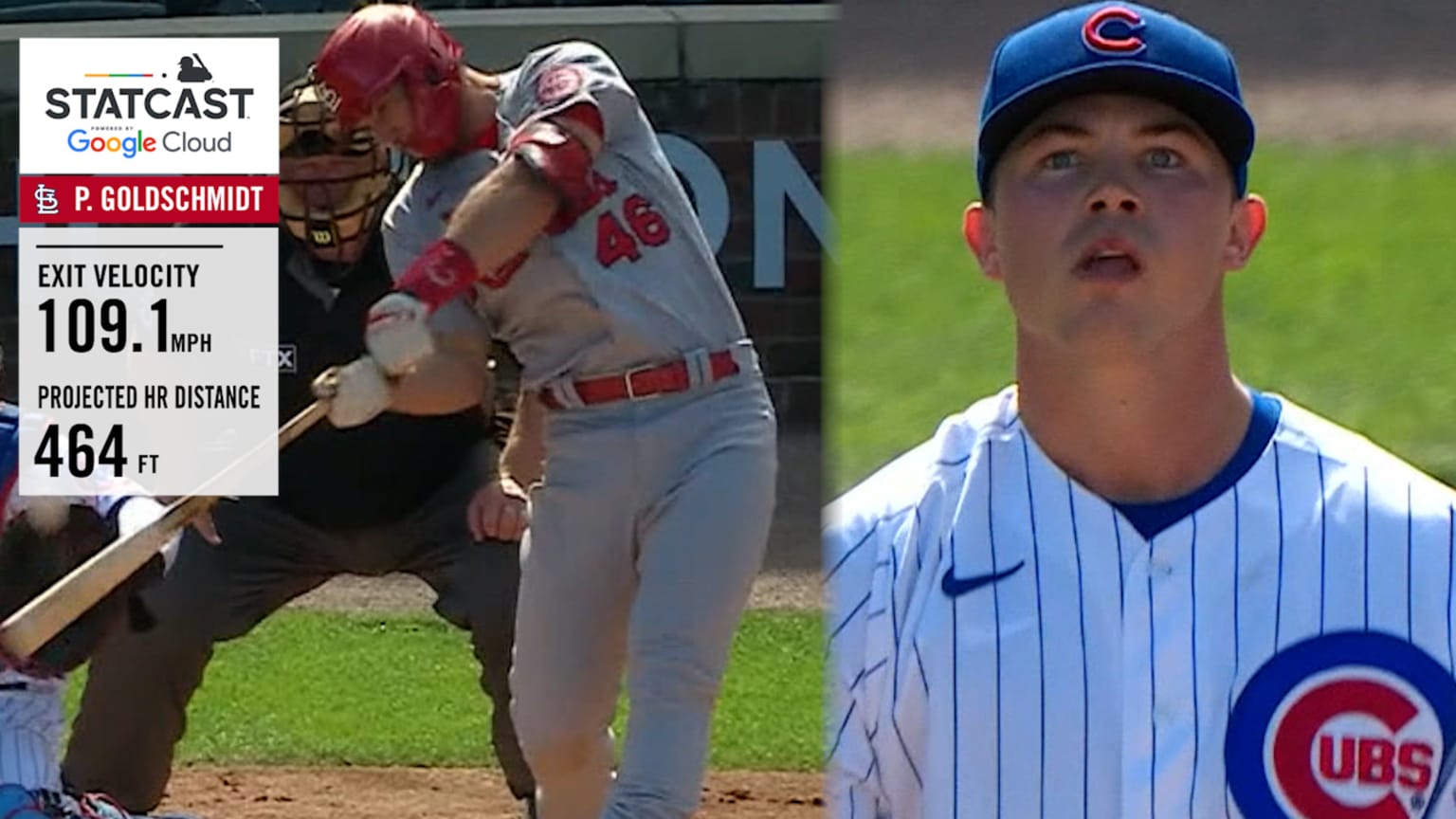 Goldschmidt crushes 464-foot home run to center field | 09/26/2021 ...