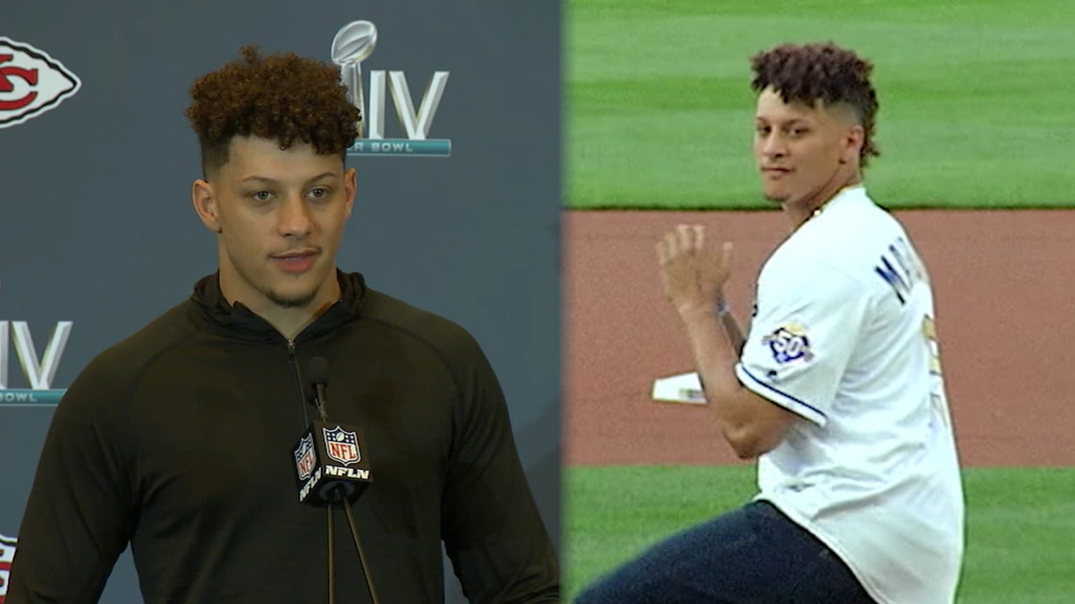 Patrick Mahomes on baseball influencing his game | 01/29/2020 | Atlanta ...