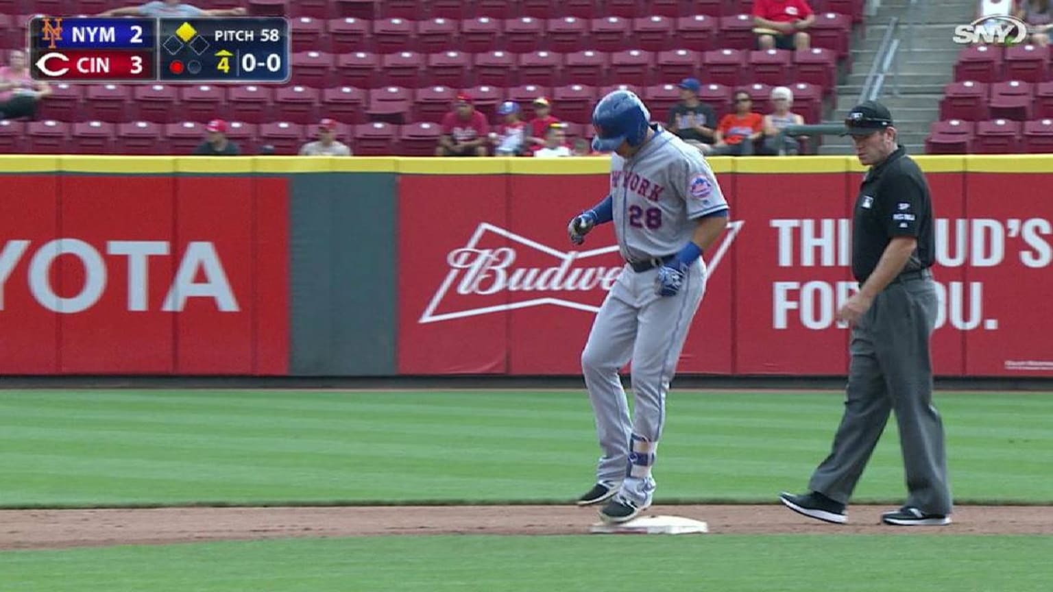 NYM@CIN: Taijeron rips a double for first career hit | 08/31/2017 | New ...