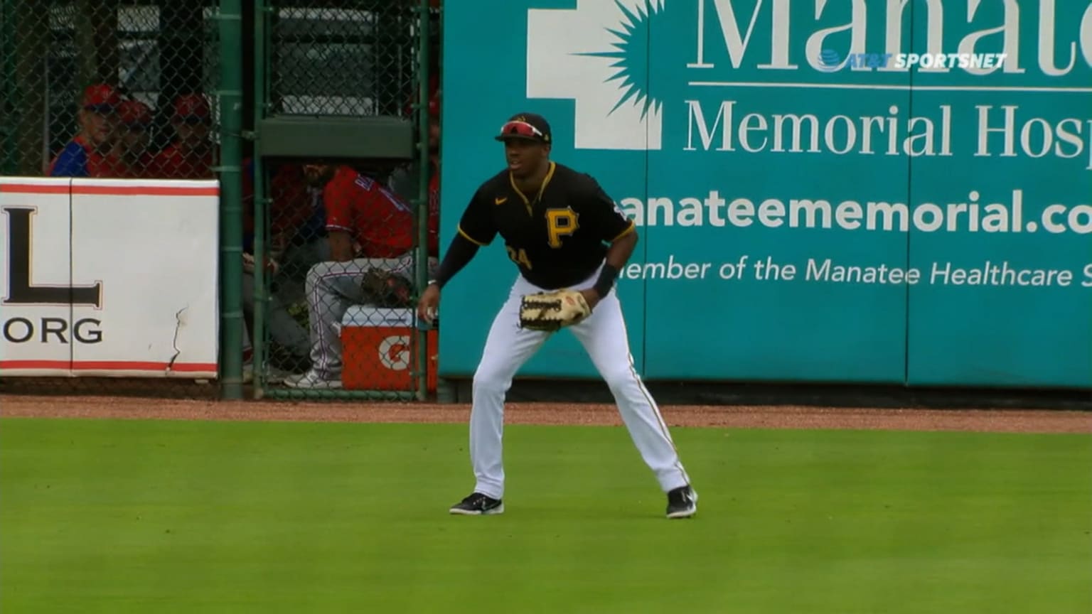 Greg Allen mic'd up in the outfield during ST game | 03/24/2022 ...