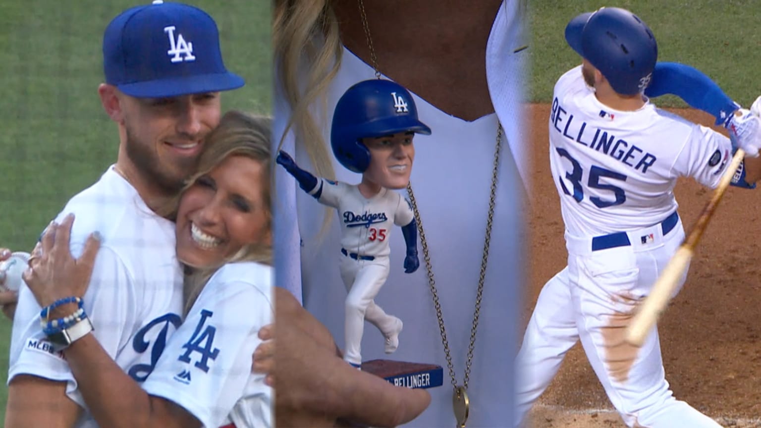 MIL@LAD: Bellinger shares special moment with mother | 04/13/2019 | Los ...