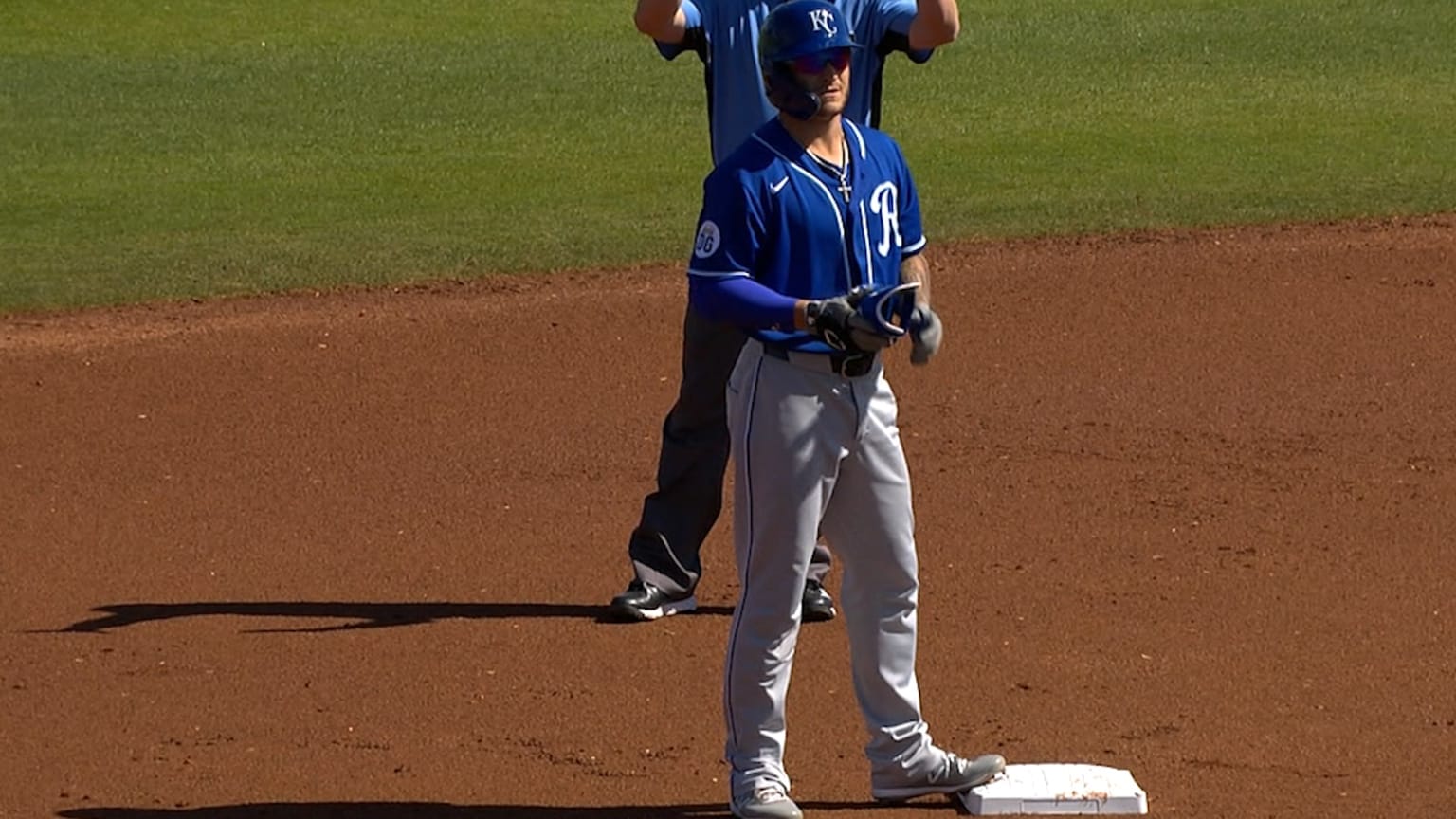 Kyle Isbel scores Ryan McBroom with an RBI double | 03/04/2020 | Kansas ...