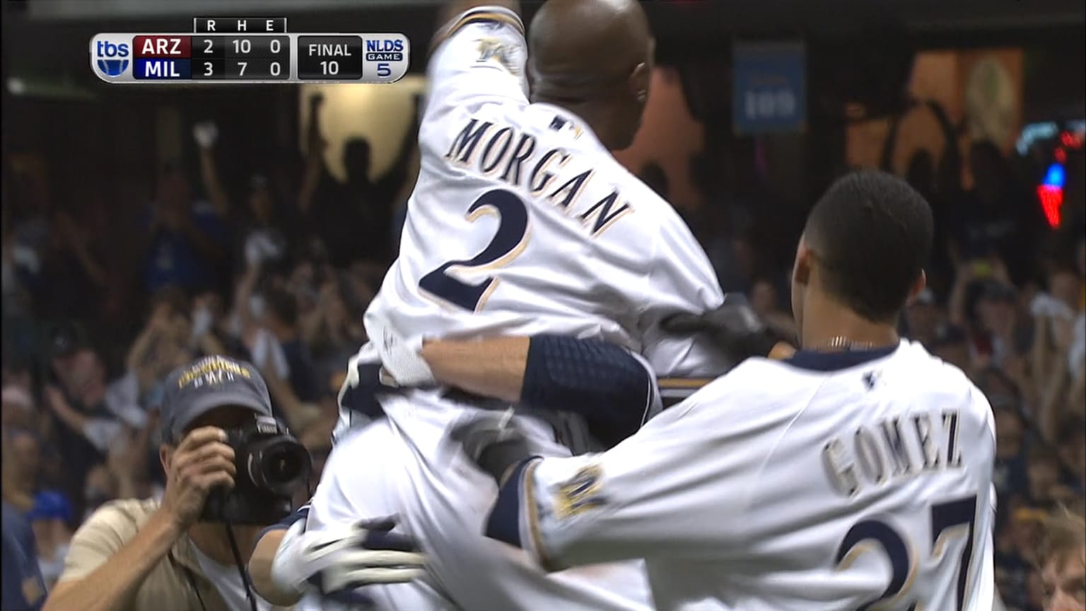 Nyjer Morgan smacks single in 10th to win NLDS | 10/07/2011 | New York ...