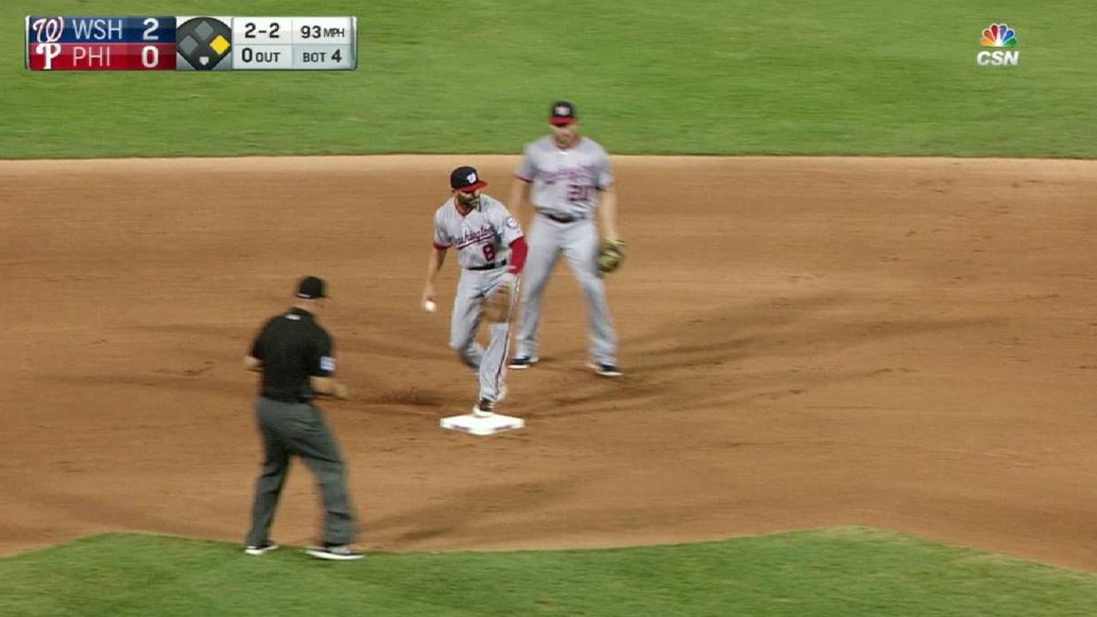 Aaron Altherr grounds into a double play, shortstop Danny Espinosa to ...