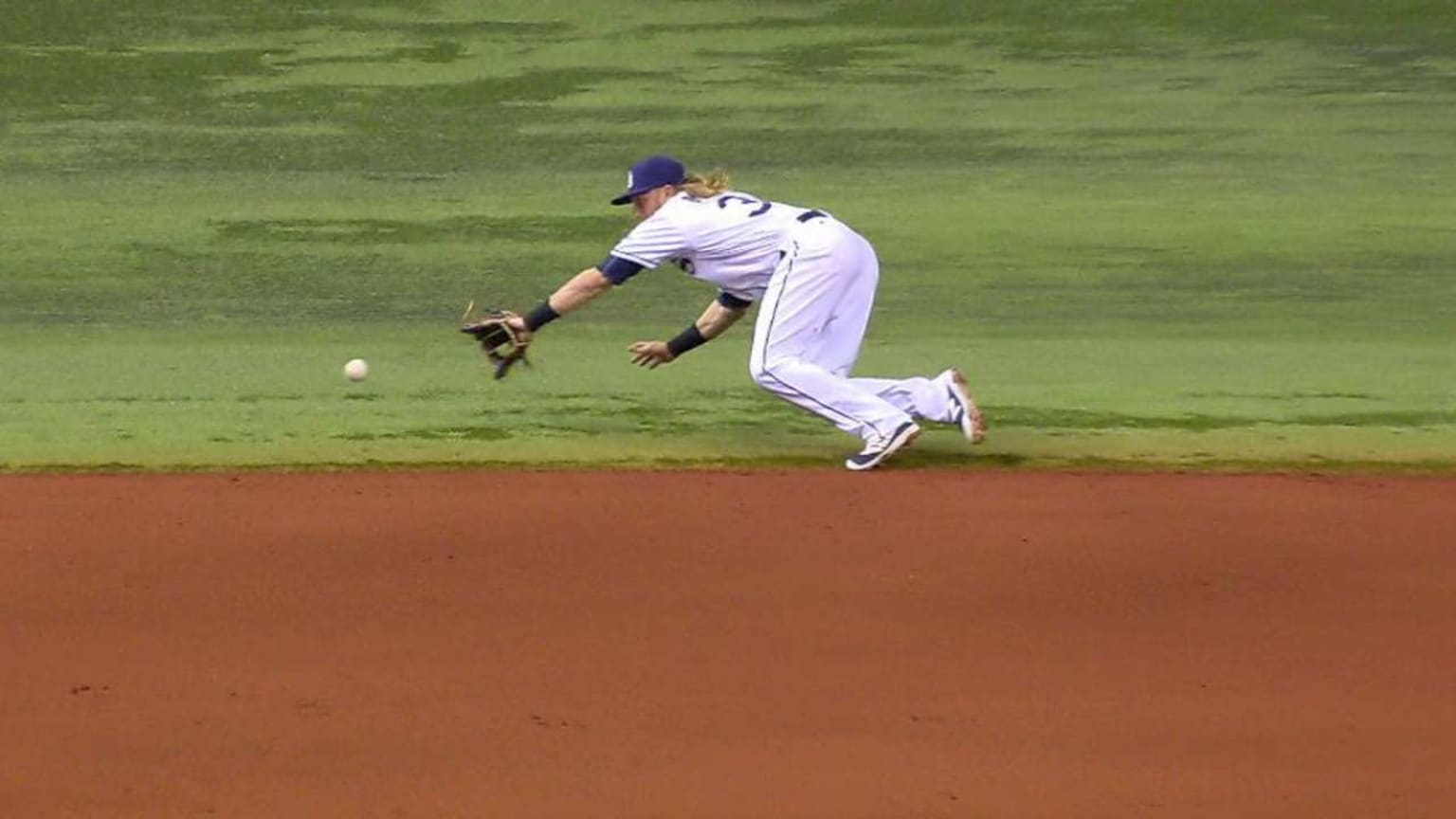 MIA@TB: Motter takes a hit away from Prado | 05/25/2016 | Tampa Bay Rays