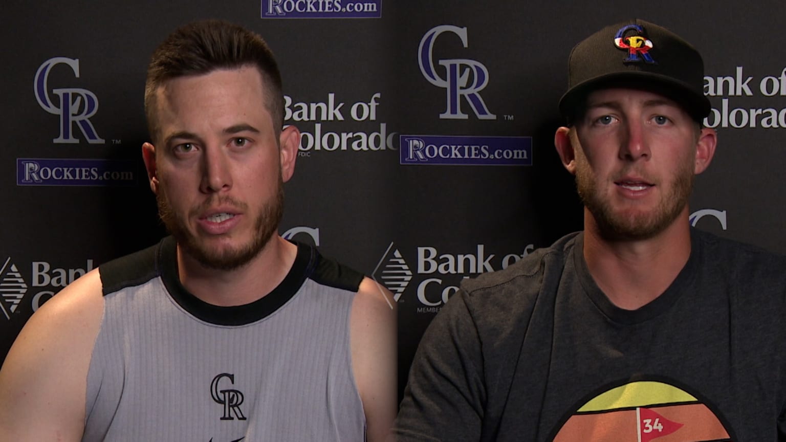 CJ Cron, Ryan McMahon on CJ Cron's presence | 03/09/2021 | Colorado Rockies