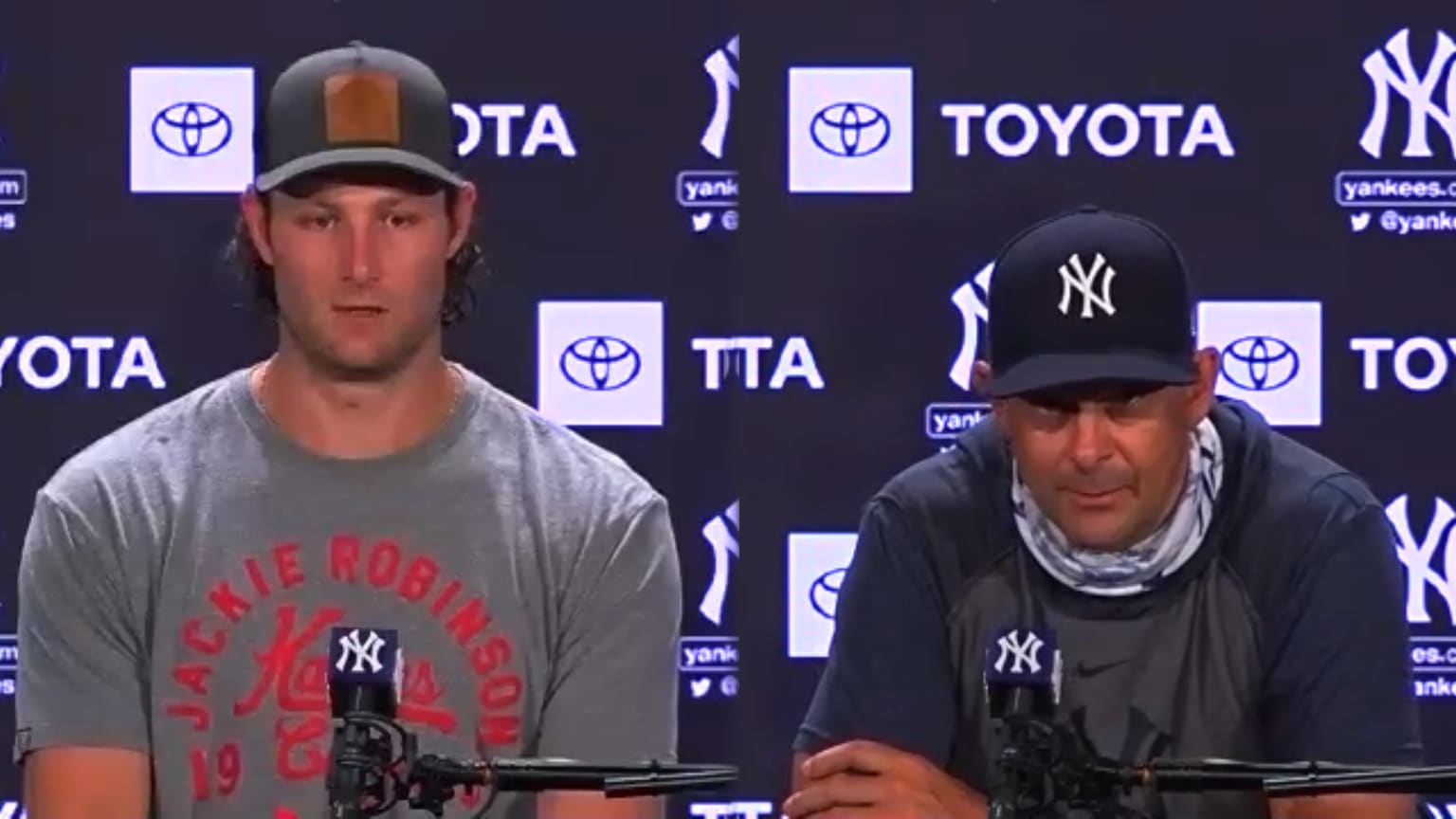 Gerrit Cole and Aaron Boone on Cole's frames and 2020 | 07/18/2020 ...