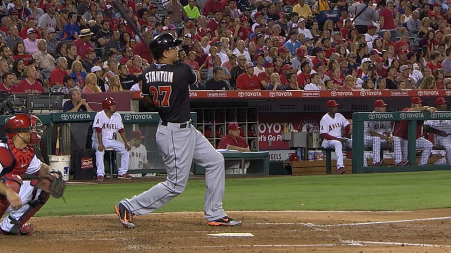 MIA@LAA: Stanton conecta HR numero 150 de carrera | 08/25/2014 ...