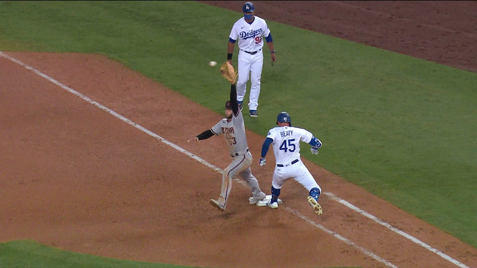 Matt Beaty beats the throw and takes first | 09/03/2020 | MLB.com