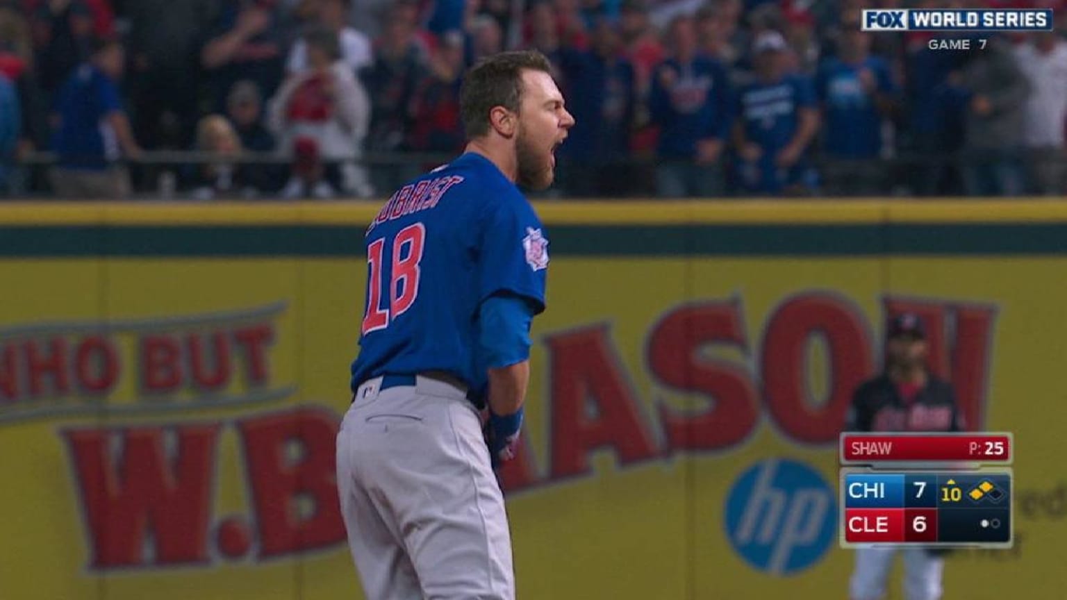 WS2016 Gm7: Zobrist gives Cubs lead in 10th on double | 11/02/2016 ...