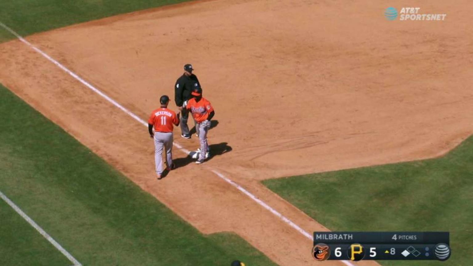 BAL@PIT: Mullins lines leadoff triple to left-center | 03/12/2018 ...