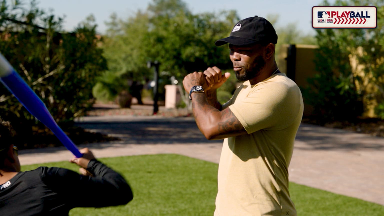 Howie Kendrick provides a hitting demo on Play Ball | 04/16/2020 ...